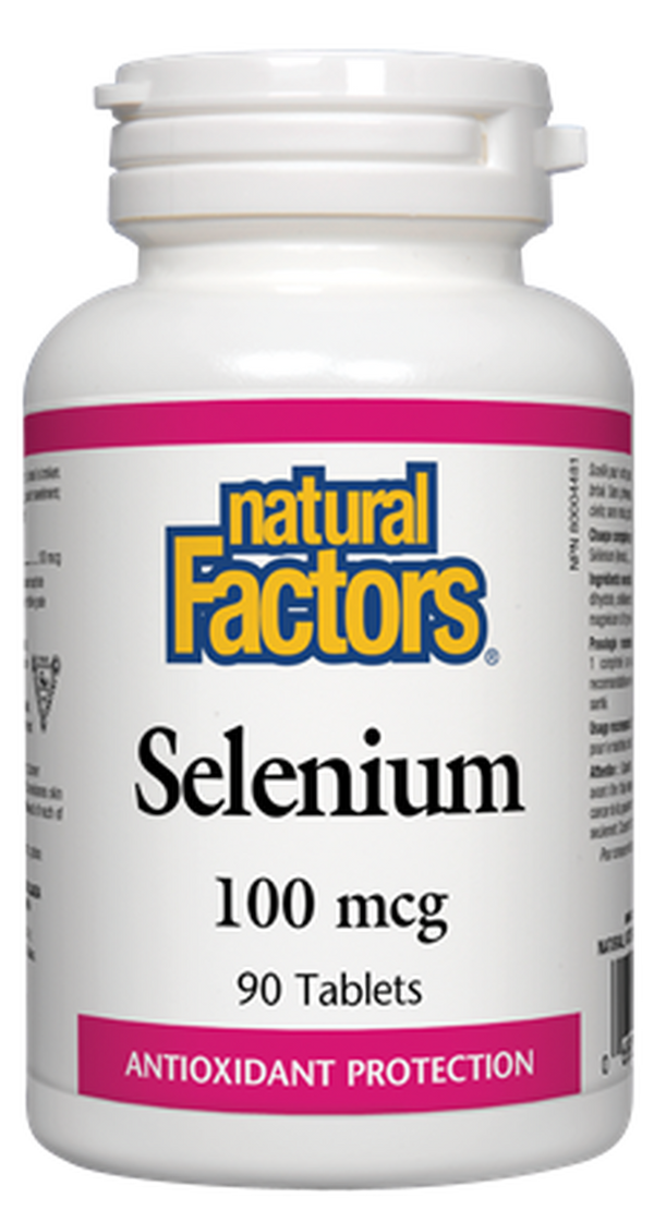 Natural Factors SELENIUM [YEAST] 100MCG 90tabs - Kardish Health Food Centre
